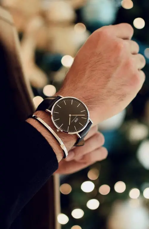 DANIEL WELLINGTON Classic Sheffield Strap Watch - Silver/ Black