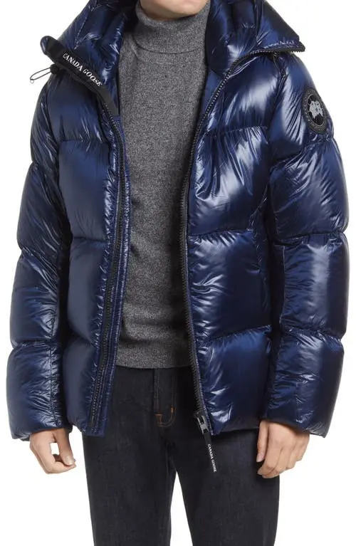 Canada Goose Crofton Water Resistant Packable Hooded Jacket - Atlantic Navy