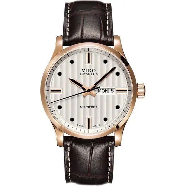 MIDO Multifort Automatic Strap Watch - Silver
