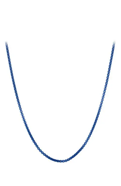 David Yurman Box Chain Necklace - Silver/ Blue