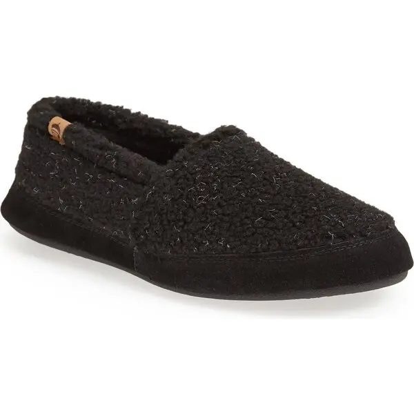 Acorn Moc Slipper - Black Berb