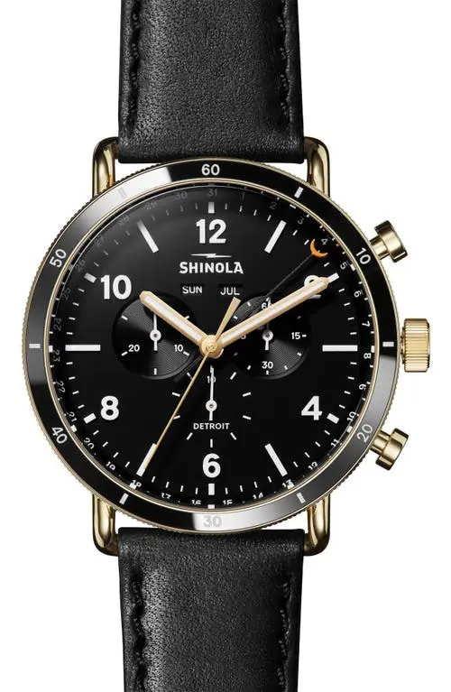 Shinola Canfield Sport Chronograph Strap Watch - Blackmatte