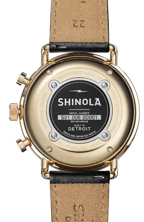 Shinola Canfield Sport Chronograph Strap Watch - Blackmatte