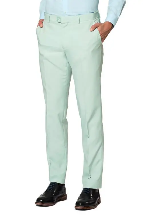 Opposuits Magic Mint Pastel Slim Fit Two-piece Suit & Tie Set - Teal/mint