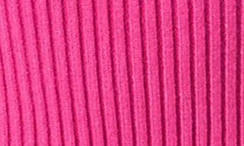 Endless Rose Ribbed Bishop Sleeve Top - Fuchsia