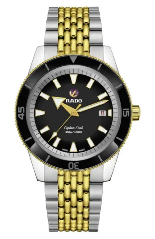 RADO Captain Cook Automatic Bracelet Watch - Yellow Gold
