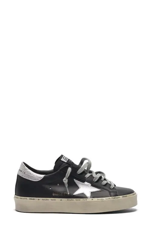 GOLDEN GOOSE Hi Star Platform Sneakers - Black/silver