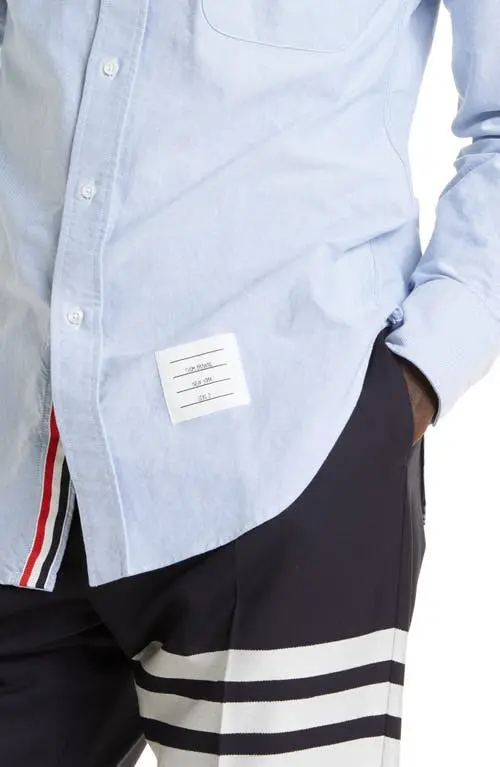 Thom Browne Cotton Button-down Shirt - Light Blue