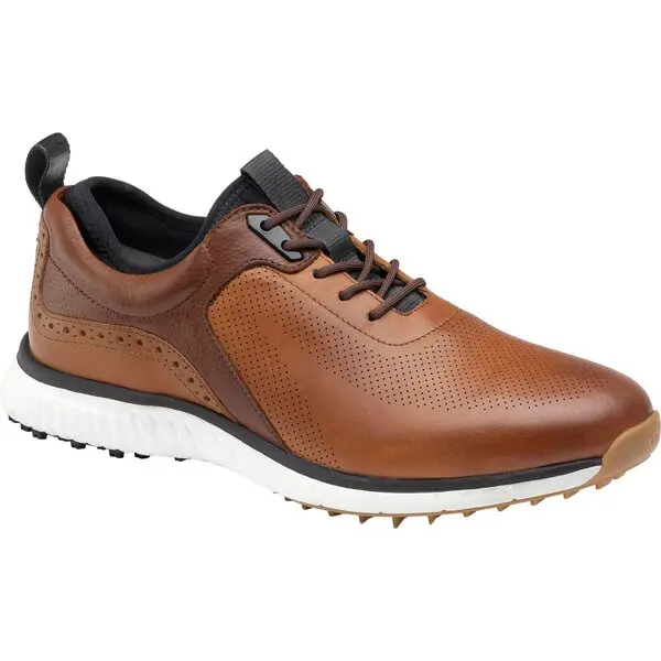 Johnston & Murphy Luxe Waterproof Golf Shoe - Tan Waterproof