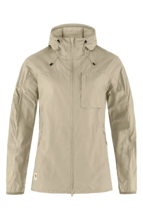 Fjallraven High Coast Hooded Wind Jacket - Fossil