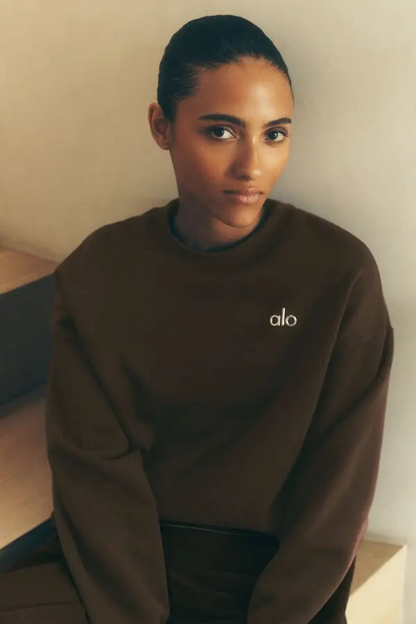 Alo Yoga Accolade Crewneck Pullover - Espresso