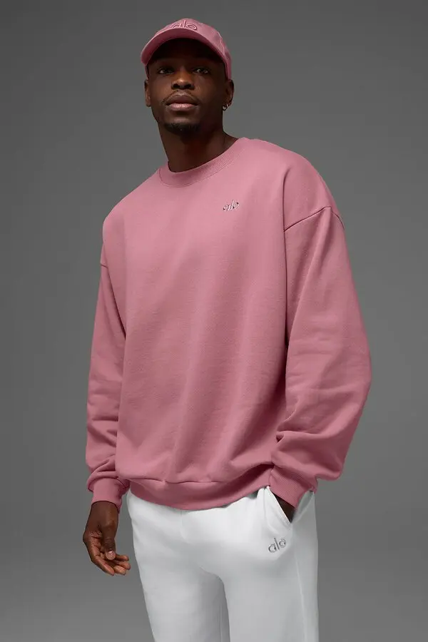 Alo Yoga Accolade Crewneck Pullover - Pink Wild Rose
