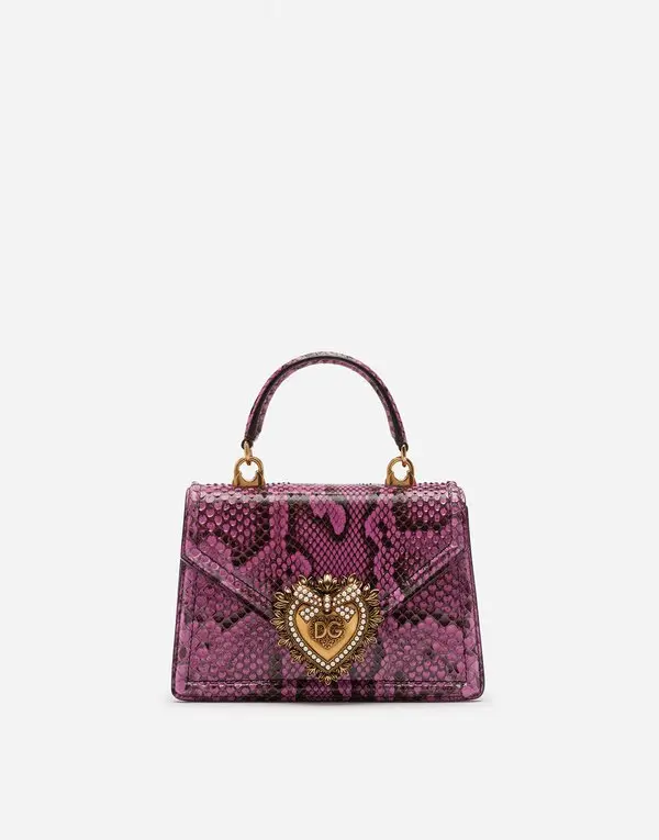 Dolce & Gabbana Small Devotion Bag In Python