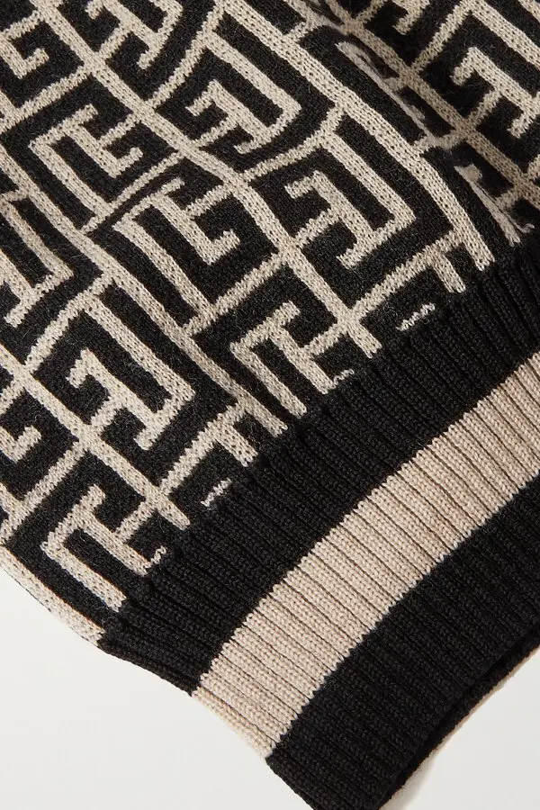 Balmain Rossignol Jacquard-knit Merino Wool Beanie - Neutrals