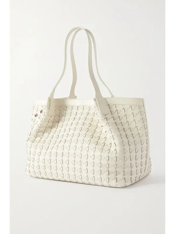 SERAPIAN Secret Small Woven Leather Tote - Neutrals