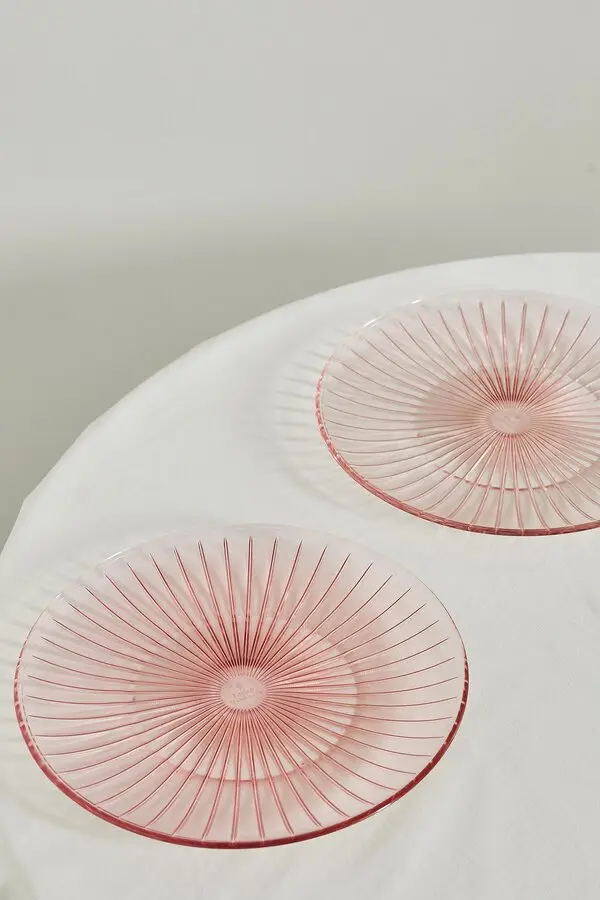 Luisa Beccaria Set Of Two 26cm Glass Dinner Plates