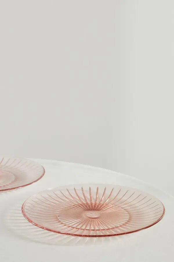 Luisa Beccaria Set Of Two 26cm Glass Dinner Plates