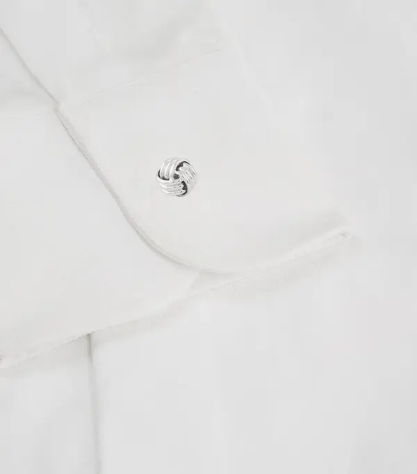 Tateossian Knot Ribbed Cufflinks - Silver