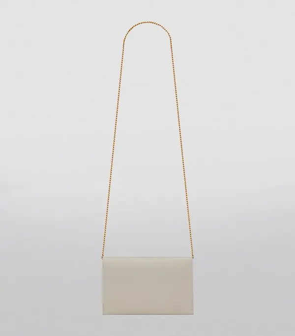 Saint Laurent Uptown Chain Wallet - White
