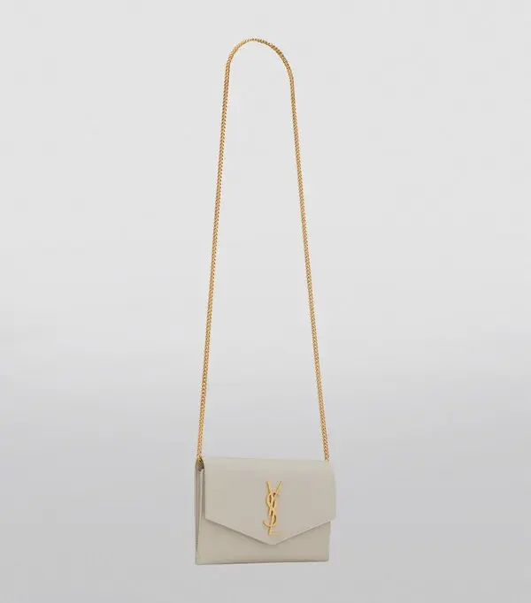 Saint Laurent Uptown Chain Wallet - White