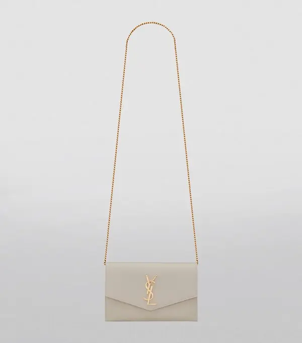 Saint Laurent Uptown Chain Wallet - White