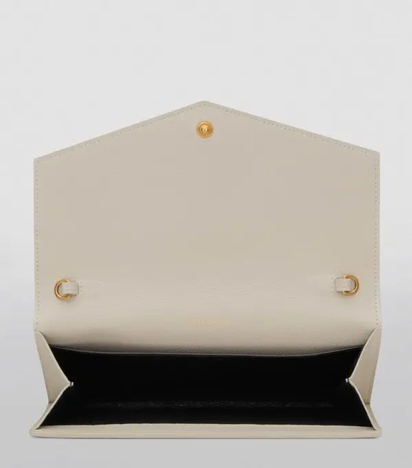 Saint Laurent Uptown Chain Wallet - White