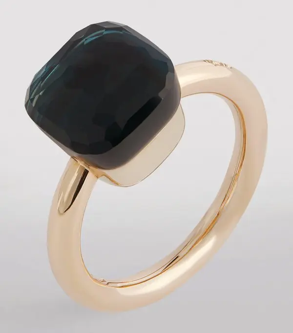 Pomellato 18k Gold And London Topaz Nudo Classic Ring