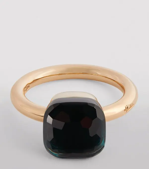 Pomellato 18k Gold And London Topaz Nudo Classic Ring