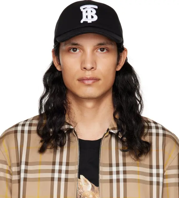 Burberry Tb Baseball Cap - Black | Editorialist