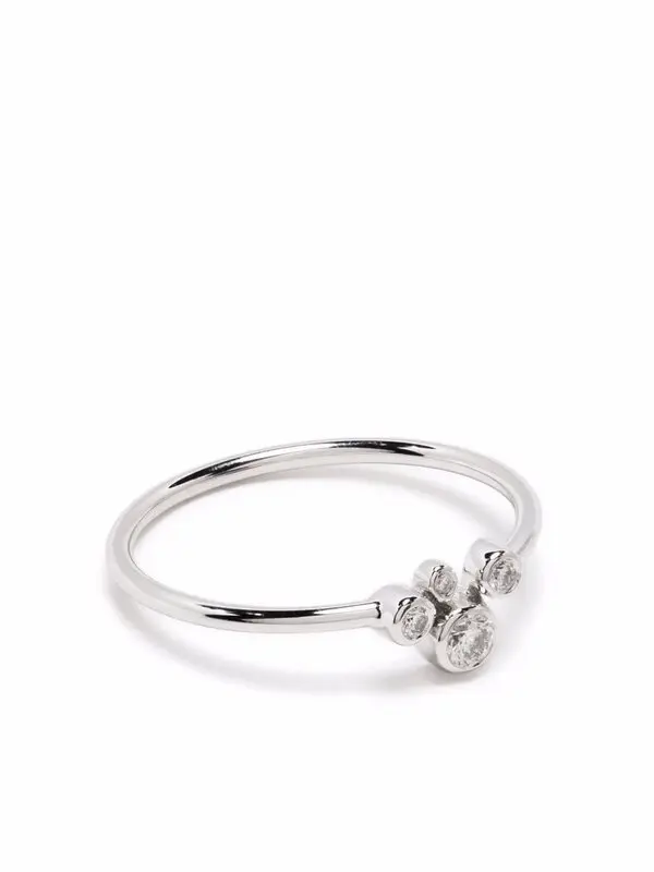 MARIA BLACK 14kt White Gold Elena Diamond Ring - Silver