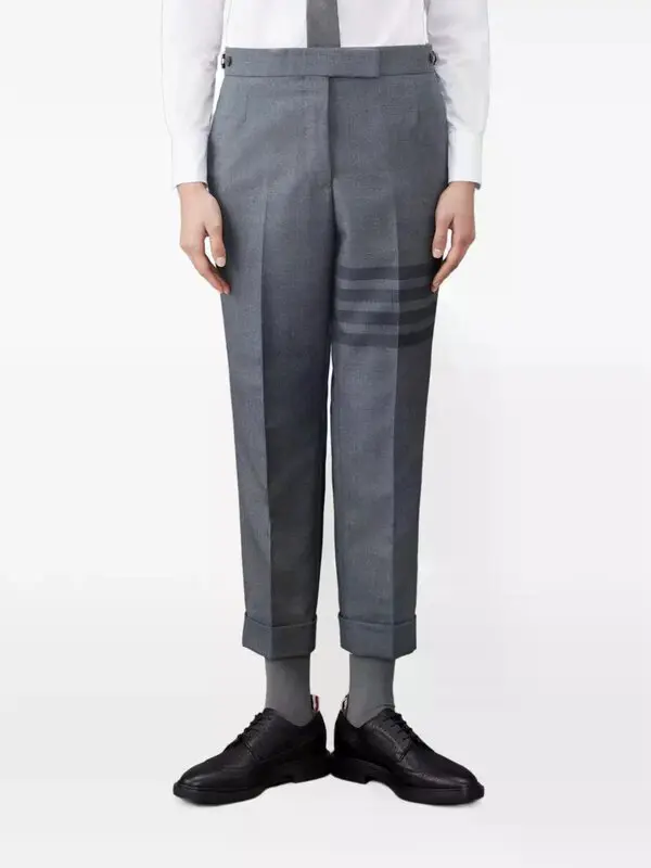 Thom Browne 4-bar Cropped Trousers - Grey