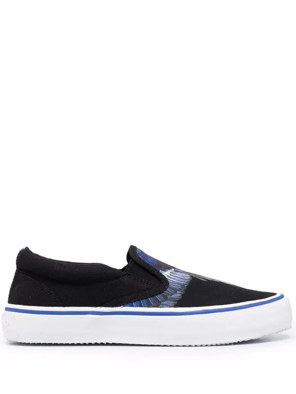 COUNTY OF MILAN Marcelo Burlon Wings Print Slip-on Sneakers