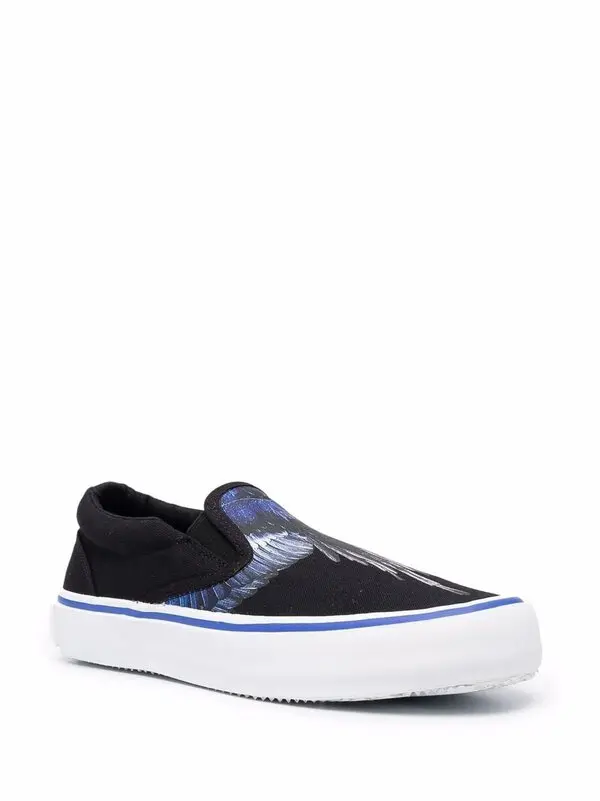COUNTY OF MILAN Marcelo Burlon Wings Print Slip-on Sneakers