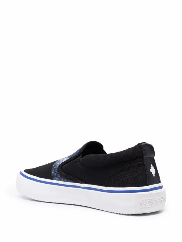 COUNTY OF MILAN Marcelo Burlon Wings Print Slip-on Sneakers