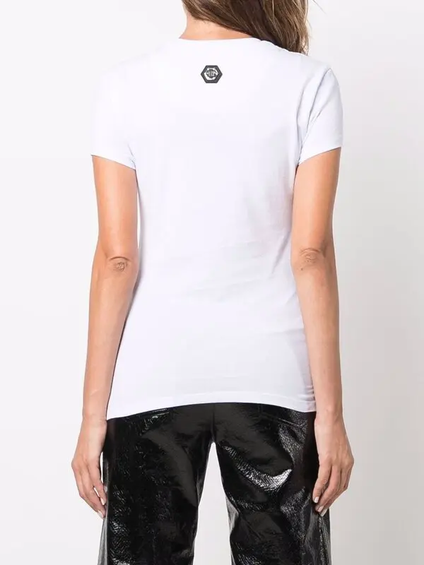 Philipp Plein I Love Crystal-embellished T-shirt - White