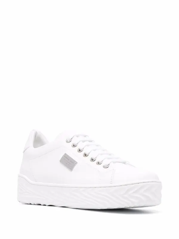 Philipp Plein Logo-plaque Lace-up Sneakers - White