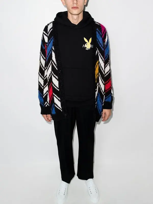 Amiri Playboy Logo-Print Hoodie In Black - 60% Off | Editorialist