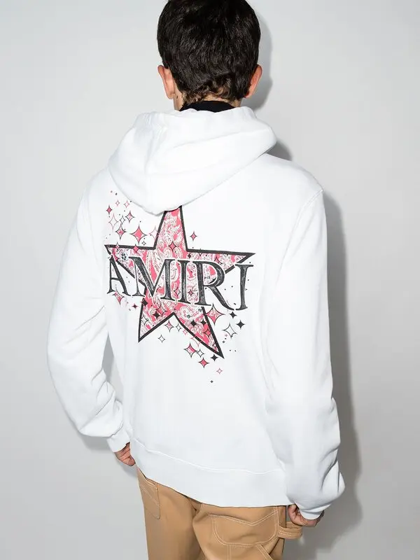 Amiri Paisley Star-print Hoodie