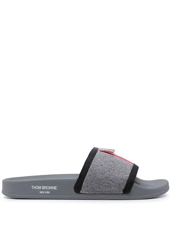 Thom Browne Rwb Stripe Rubber Slides