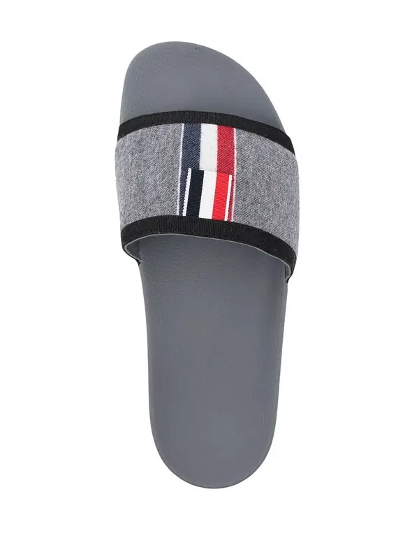 Thom Browne Rwb Stripe Rubber Slides