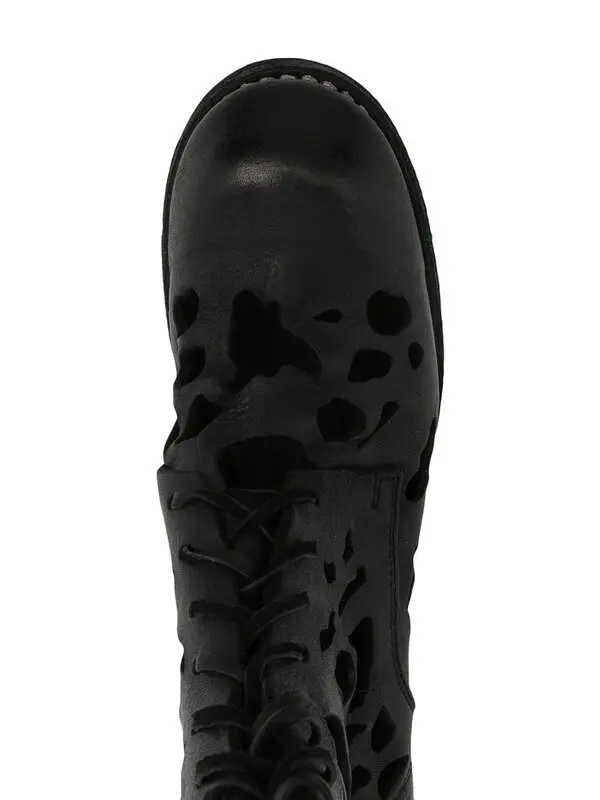 Guidi Cut-out Lace-up Boots