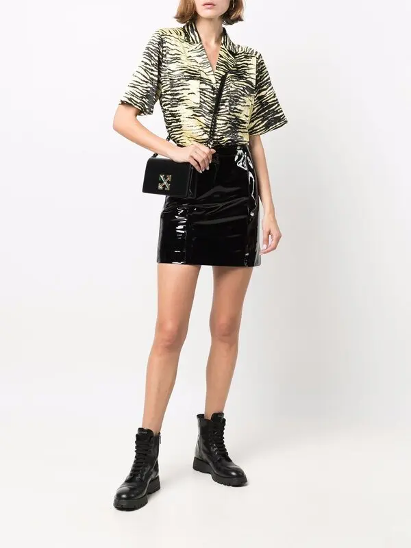MANOKHI Vinyl Leather Mini Skirt