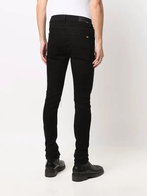 Amiri Crystal Painter Skinny Jeans - Black