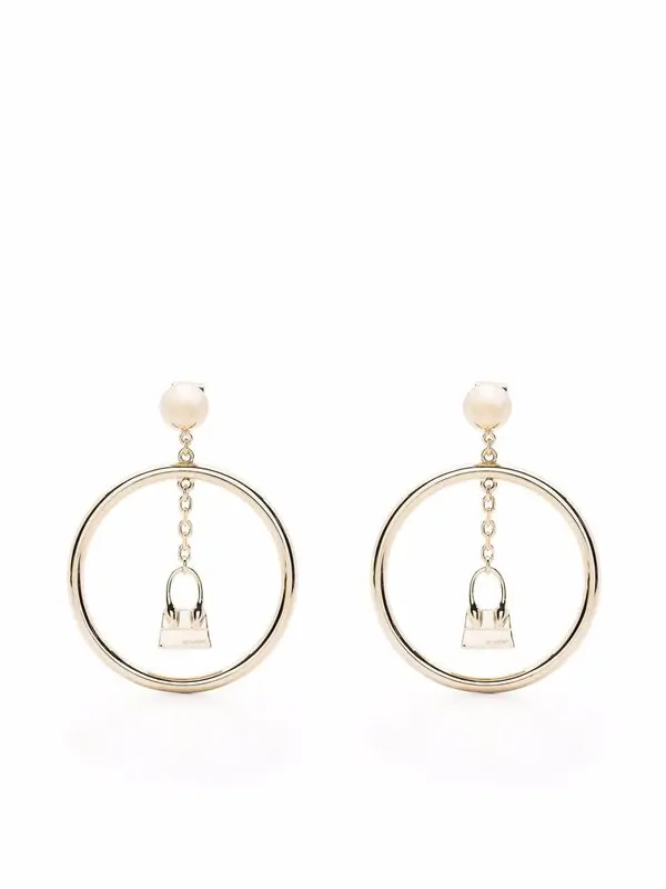 Jacquemus Le Chiquito Drop Hoop Earrings - Gold