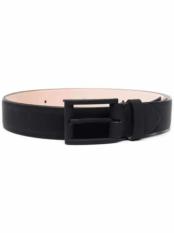 MAISON MARGIELA Tonal-buckle Leather Belt - Black
