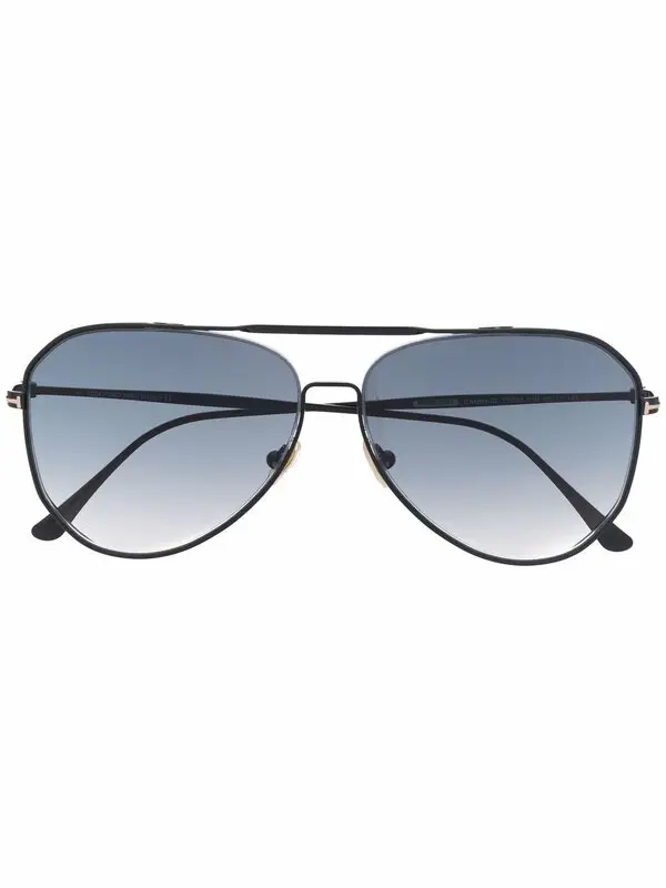 TOM FORD Tinted Pilot-frame Sunglasses - Black