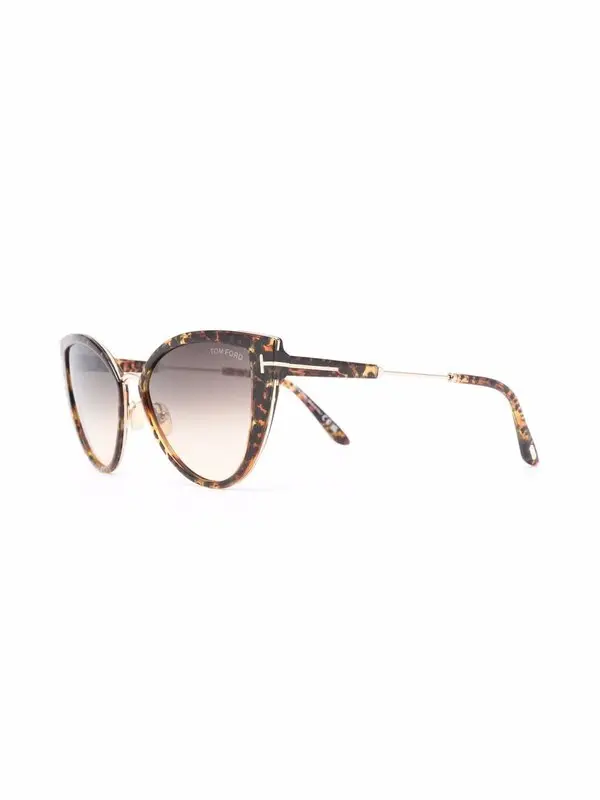 Tom Ford Leopard Cat-Eye Frame Sunglasses - Brown | Editorialist display picture 2