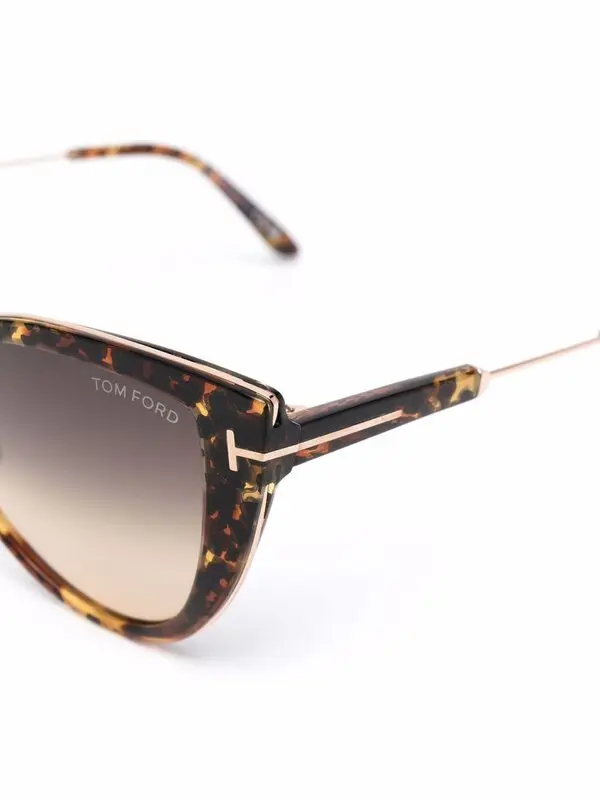 Tom Ford Leopard Cat-Eye Frame Sunglasses - Brown | Editorialist