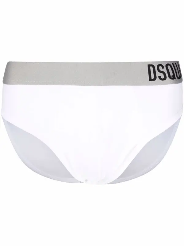 Dsquared2 Logo-waistband Briefs - White