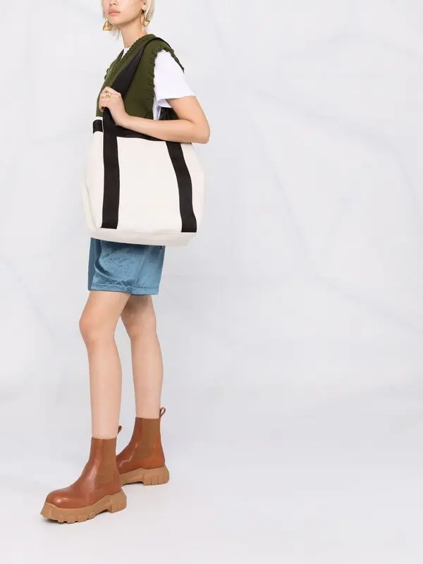 AMBUSH Logo-embossed Medium Tote Bag - Neutrals